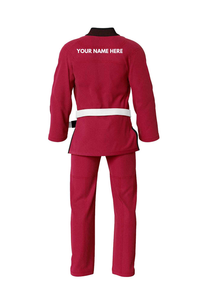 Custom Red Brazilian Jiu jitsu Gi Bjj Black trim – Oriengis